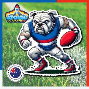 Western Bulldogs, AFL Football Sticker, Australian Football Fan Decal ...