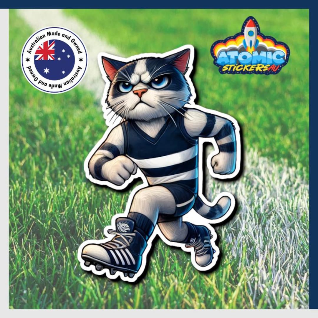 Geelong Cats AFL Football Sticker, Australian Football Fan Decal - Etsy