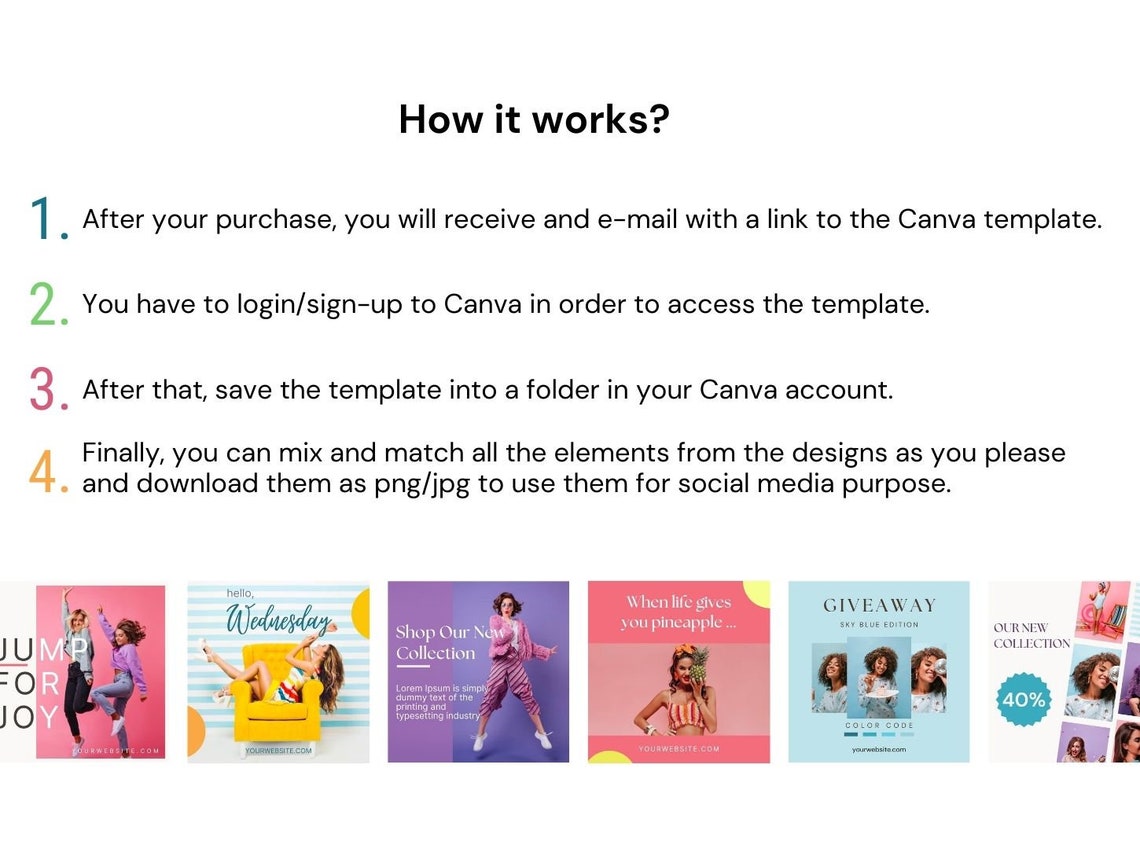 50 Instagram Fashion Post Templates Editable Canva Fashion - Etsy