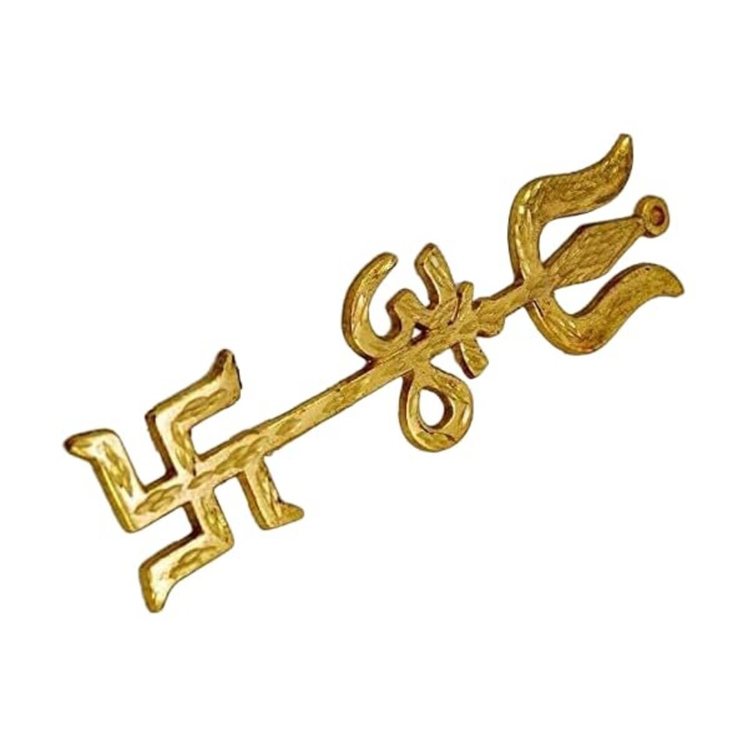 Pujasamadhaan Swastik OM Trishul Wall Hanging Vastu - Etsy