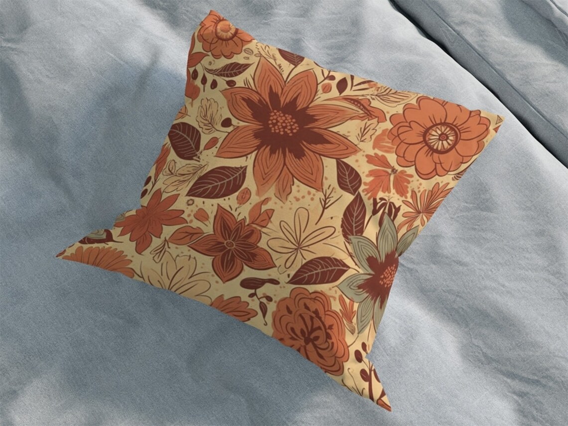 Radiant Blooms: Warm-toned Flower Patterns to Brighten Your Day - Etsy