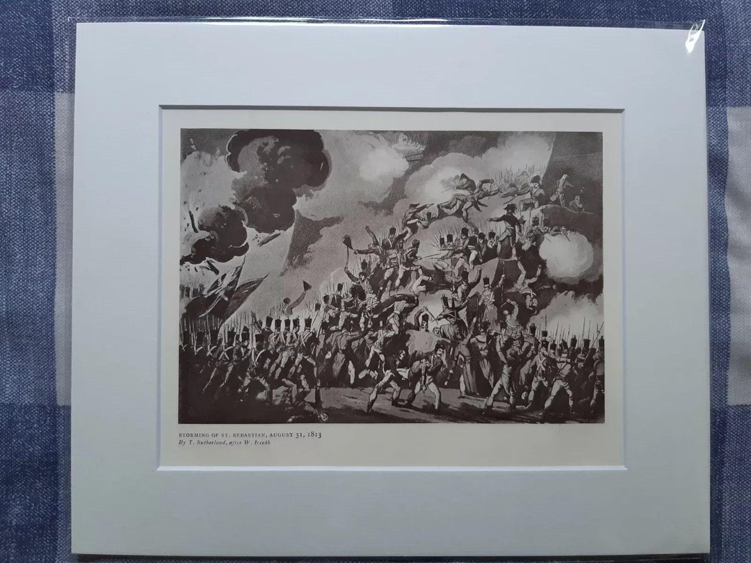 Antique Print: Storming of St. Sebastian, Aug 31, 1813, Thomas ...