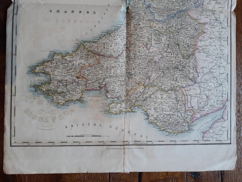 Antique Map: Pigot & Co.'s New Map of Wales From the Latest Survey ...