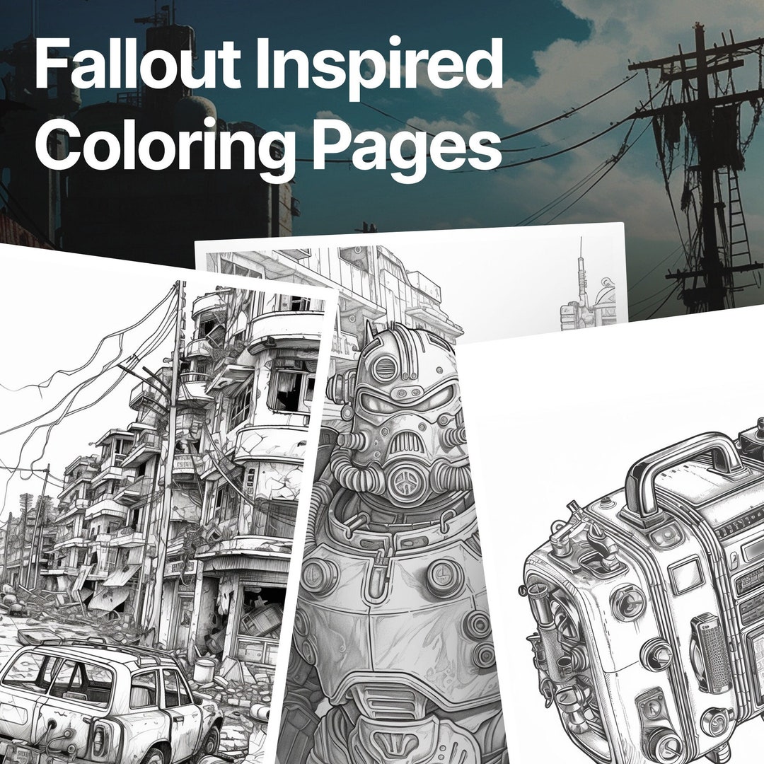 Fallout Game Colouring Pages - Etsy