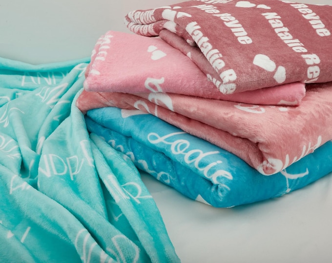 Personalized Blanket With Name for Kids, Custom Baby Blanket for Girls ...