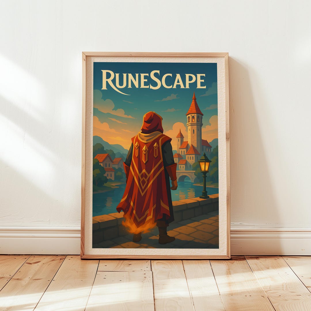 Runescape Completionist Cape Art Poster, Gaming Wall Decor (digital ...