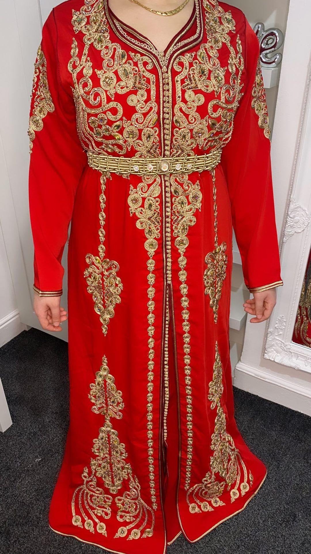 Moroccan Wedding Caftan, Moroccan Red Caftan, Moroccan Bride Caftan ...