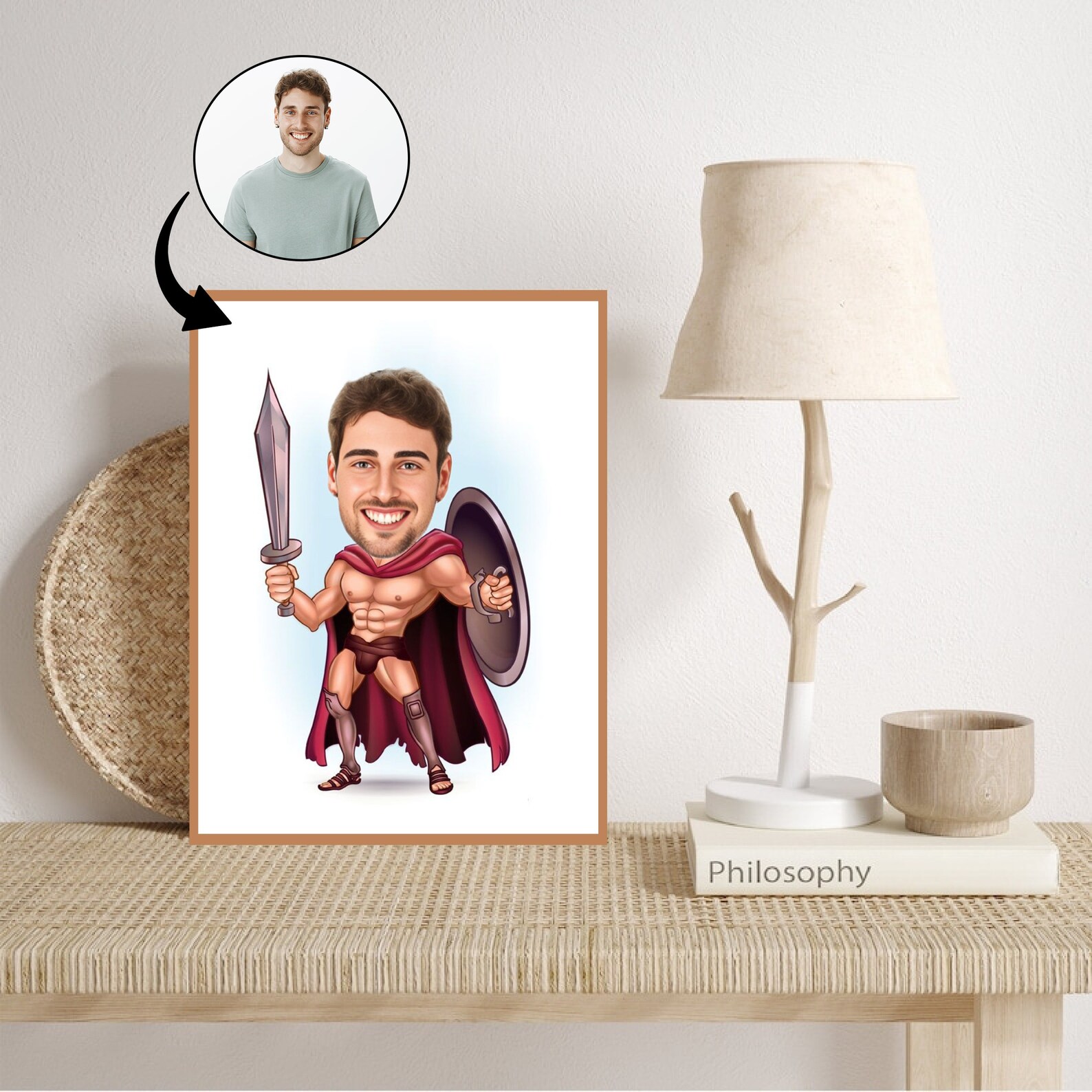 Custom Superhero Caricature: Personalized Hero Portrait Illustration ...