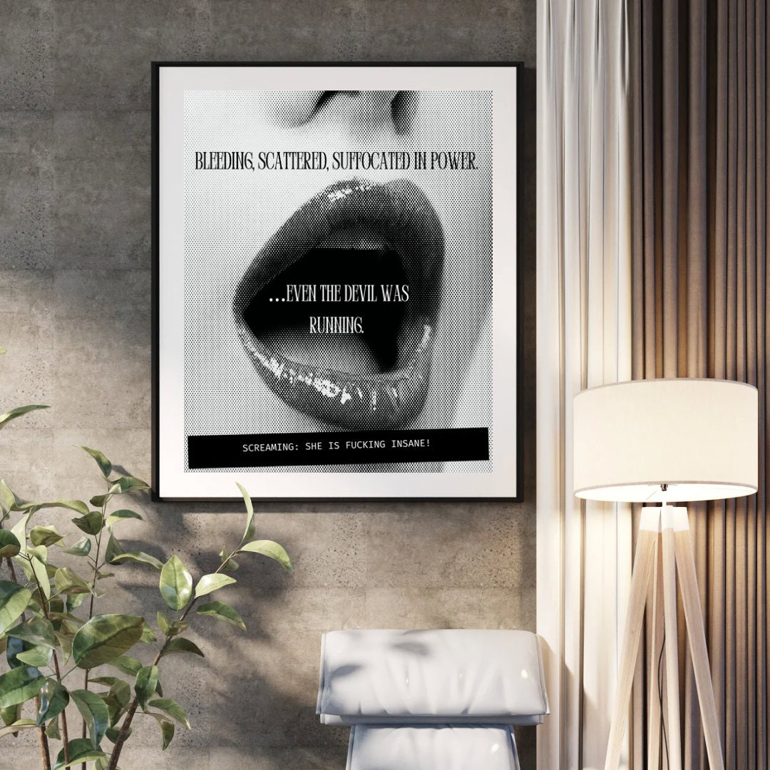 INFERNO WOMAN, Inspirational Poem Digital Artwork, Poster Print - Etsy