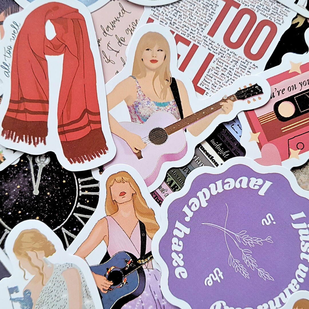 Taylor Swift Sticker Set, Set of 20 Stickers, Music Stickers, Artist ...