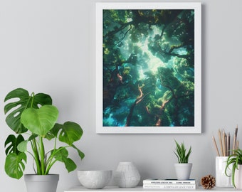 Evergreen Tree Wall Art Misty Treetops Art Print Minimalist Trees Wall ...