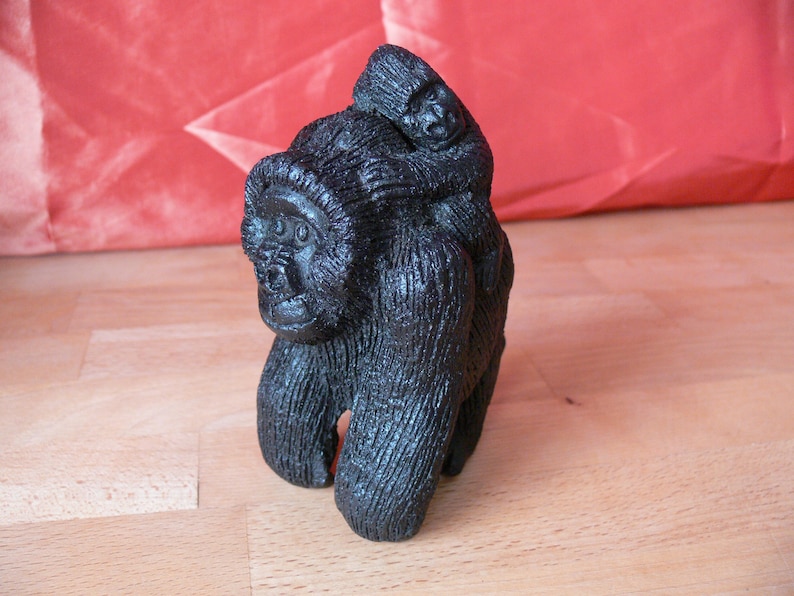 Gorillas Carved From Lava Stone - Etsy