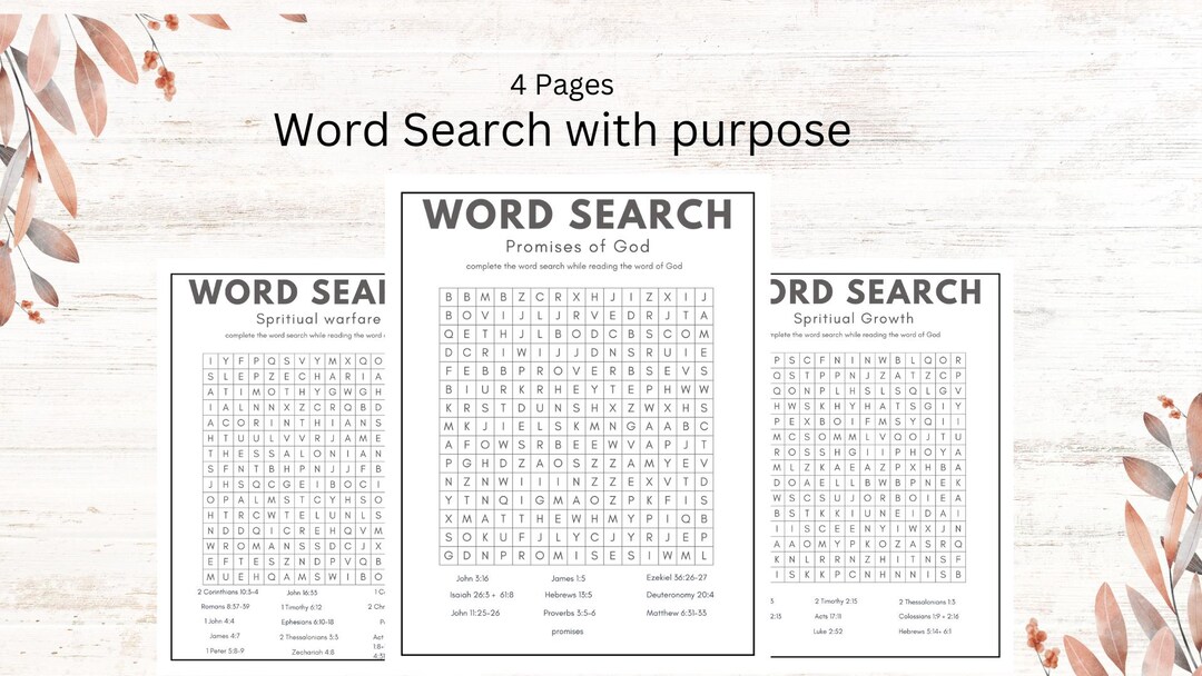 Bible Study Word Search Bundle - Etsy