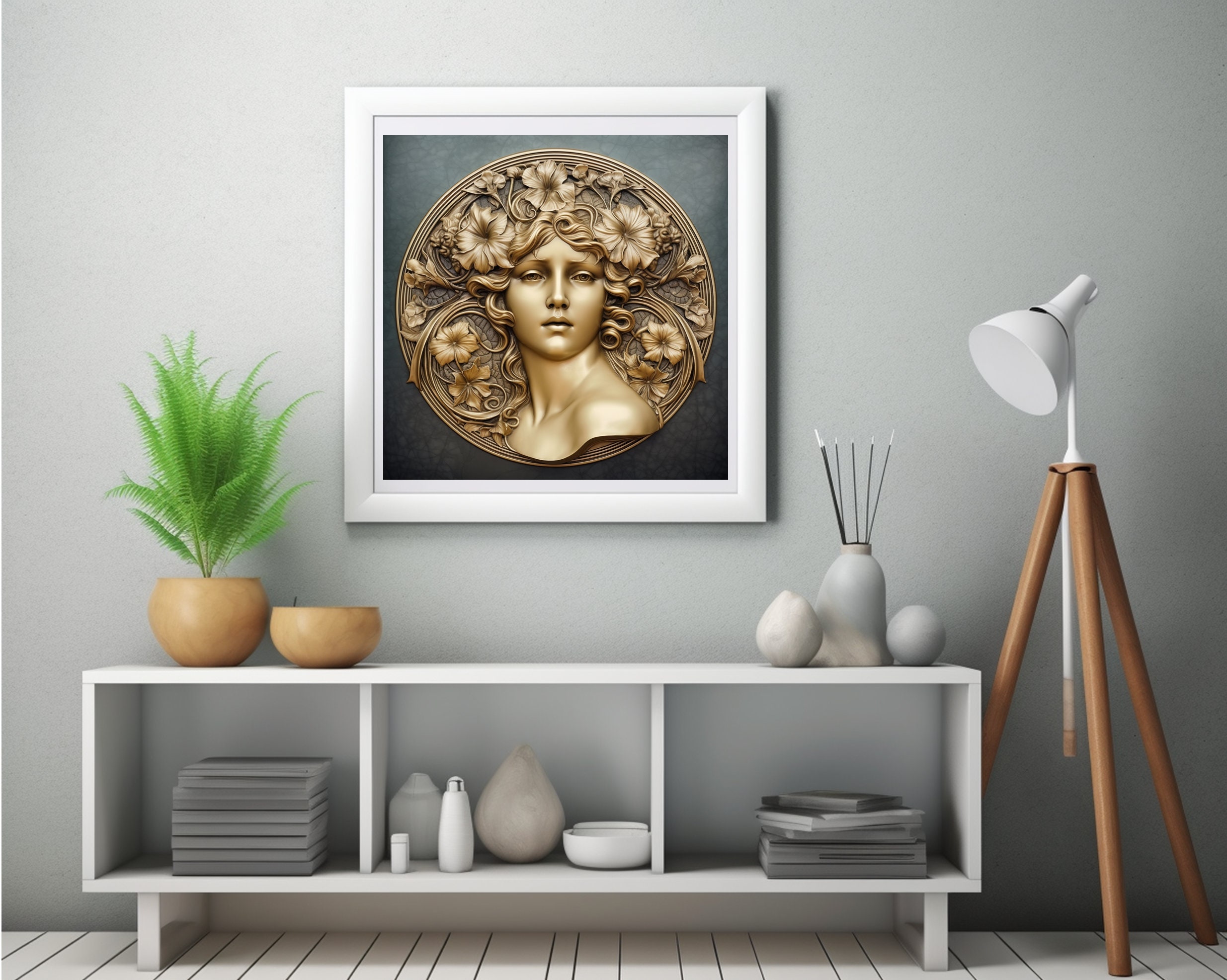 Art Nouveau Forest Nymphs: the Bronze Relief Collection 1 A Set of 5 ...