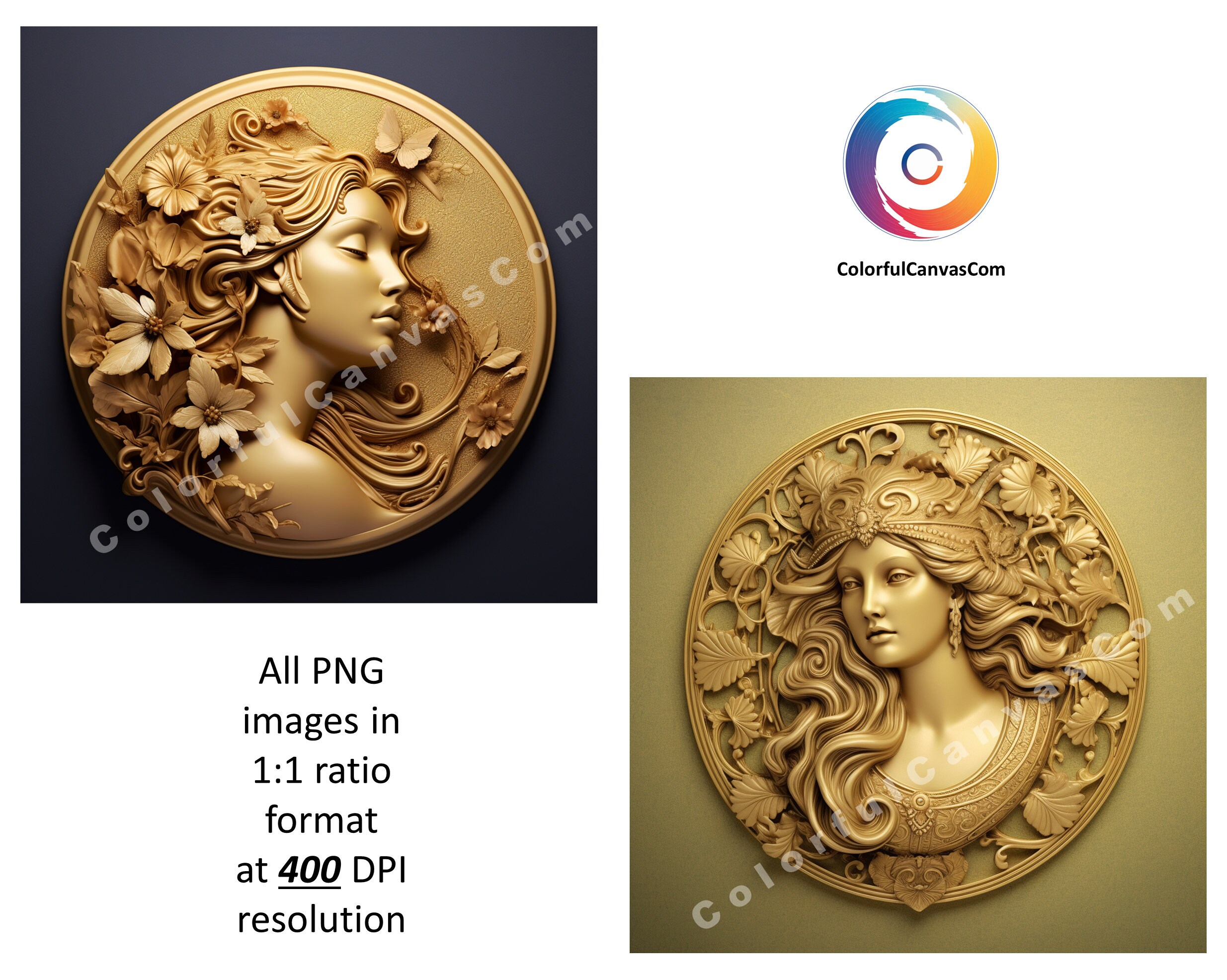 Art Nouveau - Forest Nymphs: the Bronze Relief Collection 4 – A Set of ...