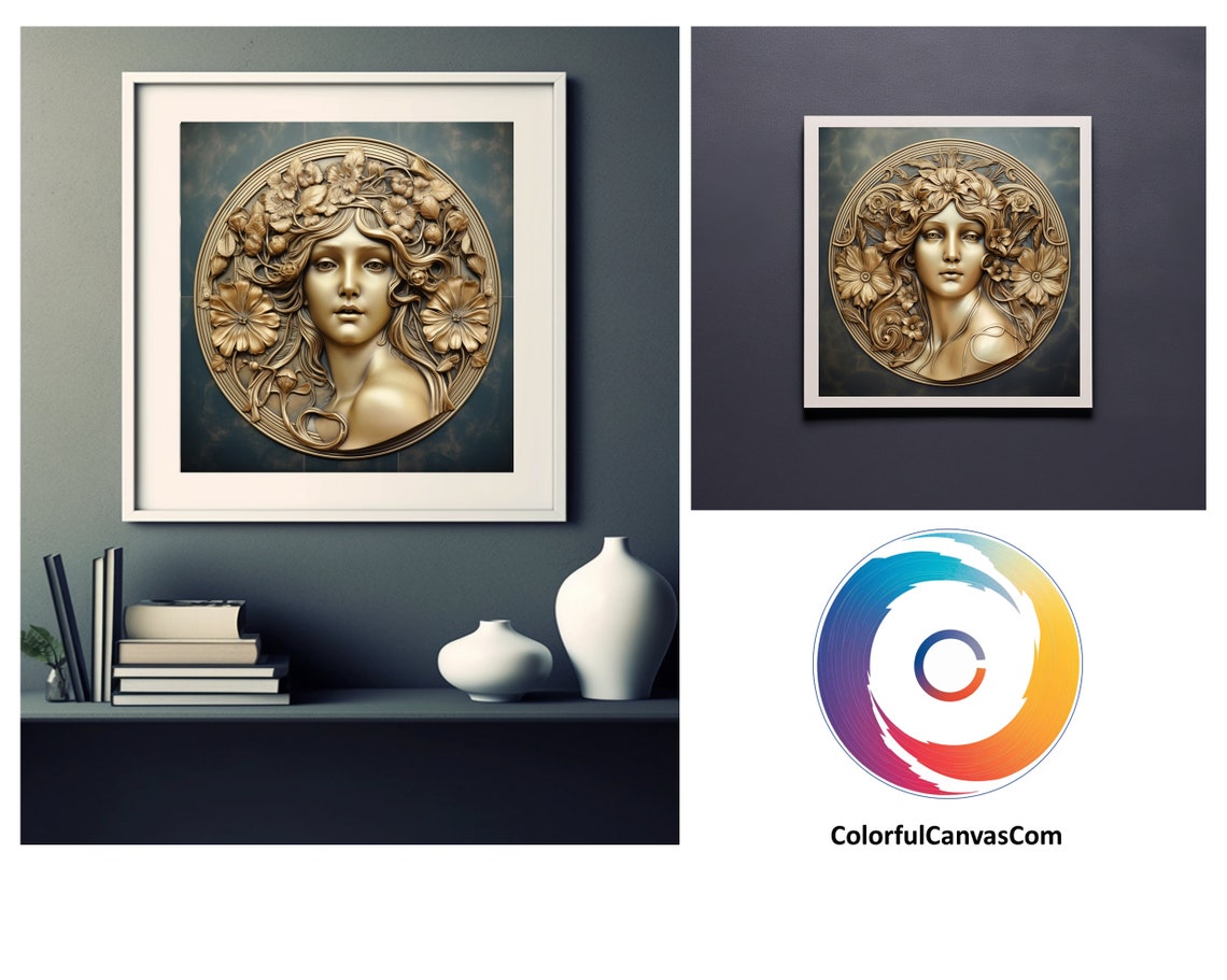 Art Nouveau Forest Nymphs: the Bronze Relief Collection 1 A Set of 5 ...