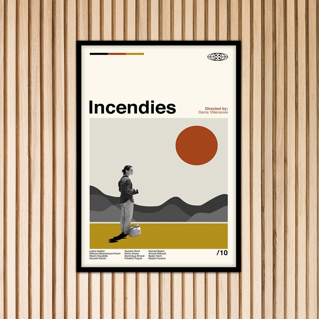 Incendies Poster High Quality Print Retro Modern Poster - Etsy