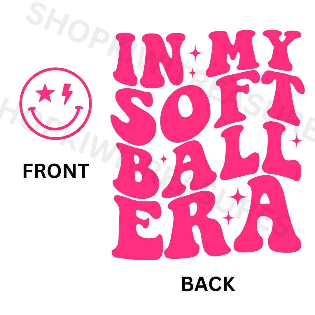In My Softball Era Png, Hot Pink Softball Instant Download Digital File ...