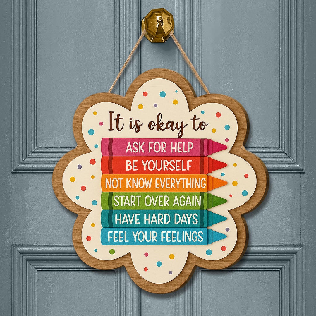 Encouraging Wooden Affirmation Sign: Self-care Mental Health Decor - Etsy