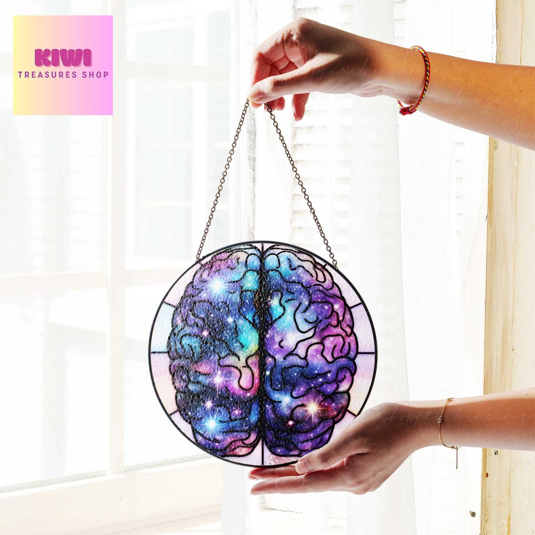 Anatomical Brain Glass Suncatcher, Psycology Gift, Perfect Gift for ...