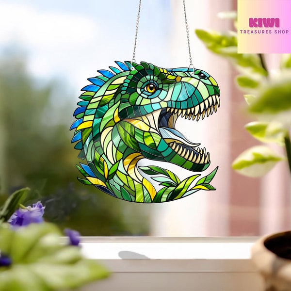 Stained Glass Dinosaur - Etsy