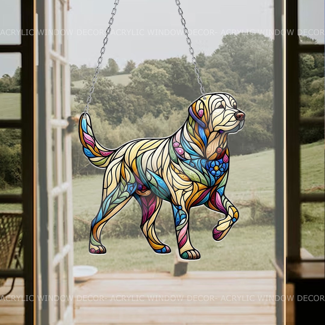Labrador Retriever Window Hanging, Dog Mom Gift, Dog Lover Gift ...