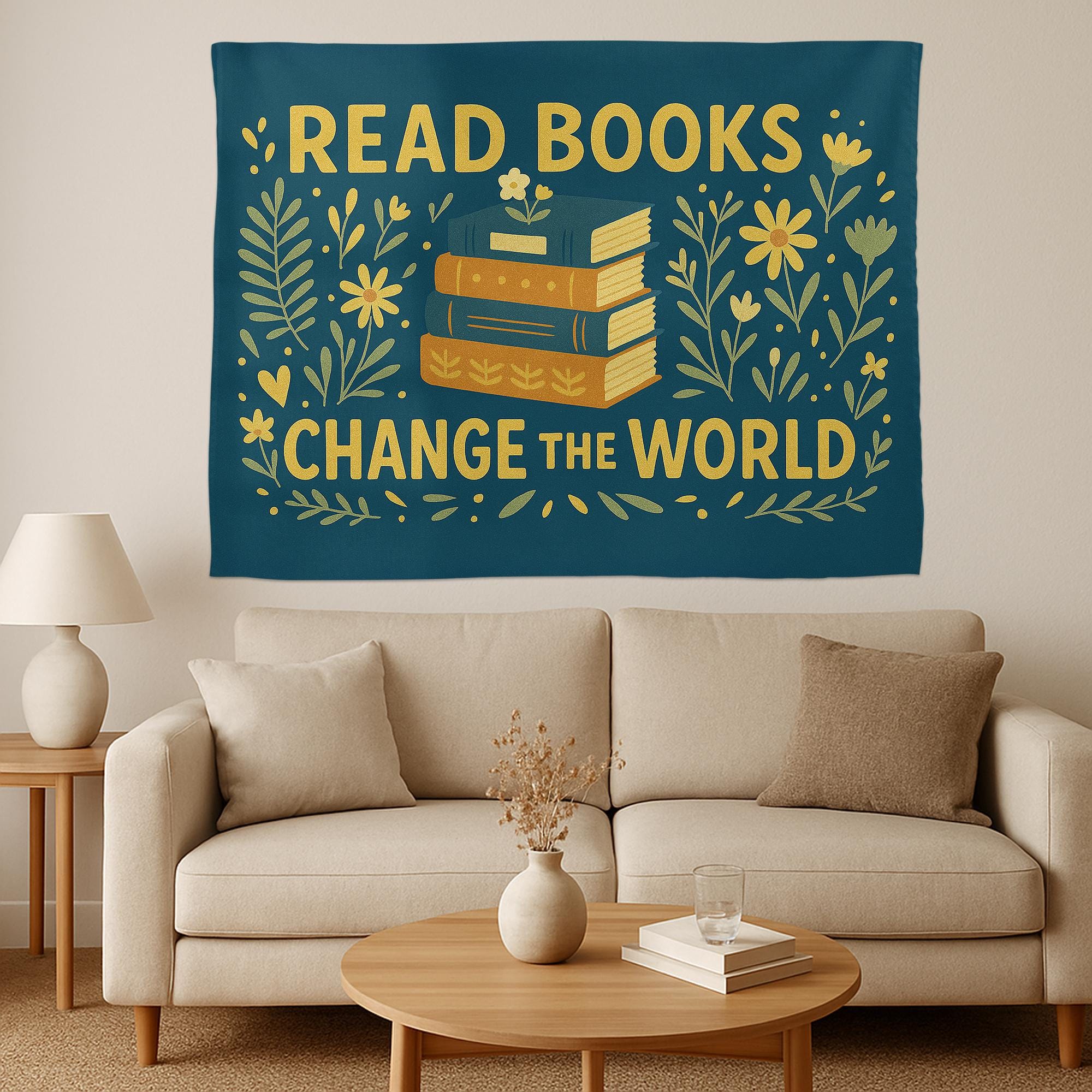 Book Lover Tapestry: Inspirational Library Wall Hanging - Etsy