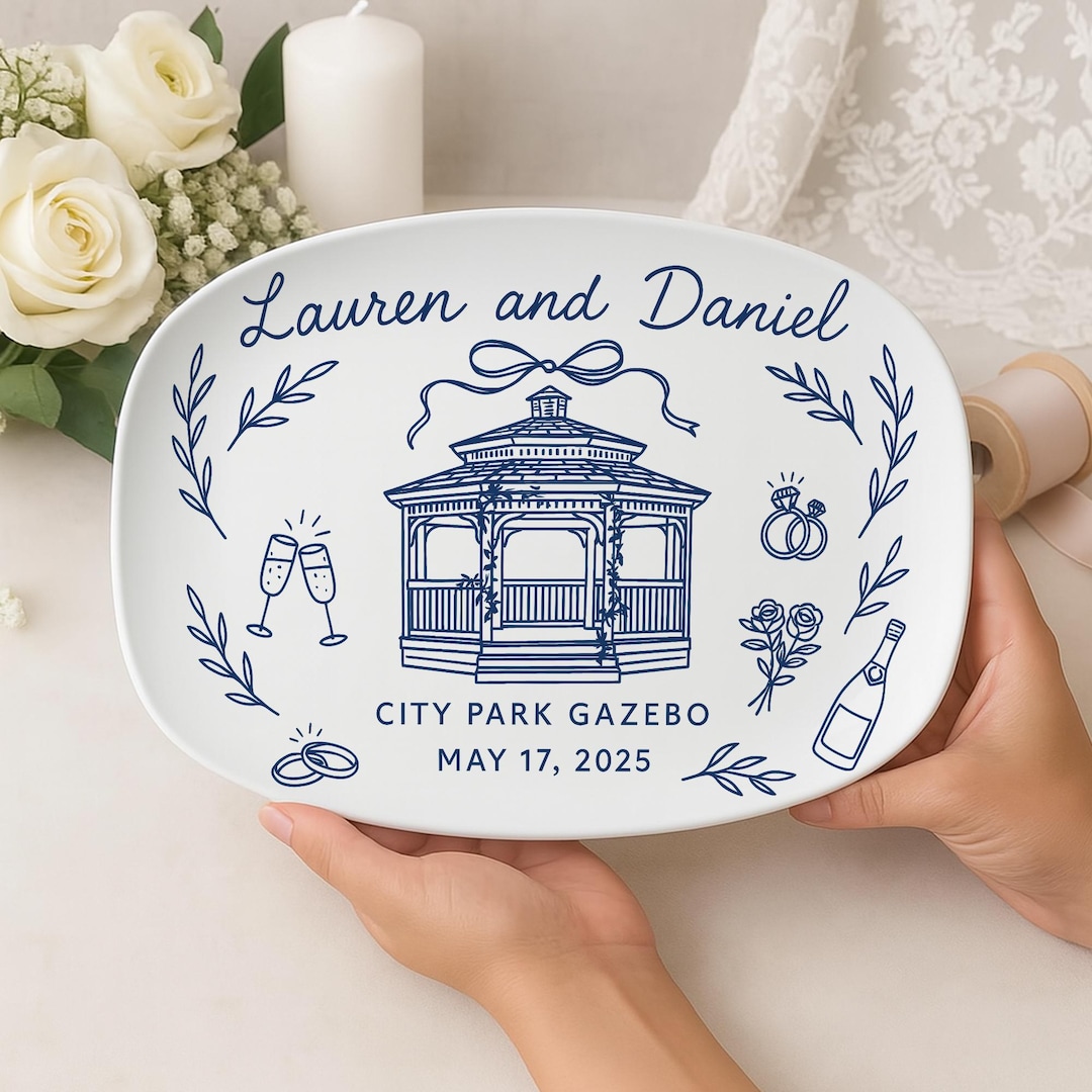 Custom Wedding Venue Platter – Personalized Decorative Keepsake Plate ...