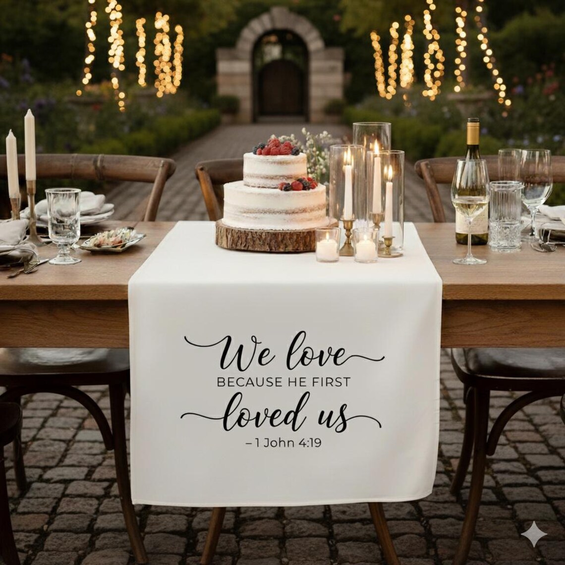 Custom Christian Wedding Table Sign: Bible Verse Reception Decor - Etsy