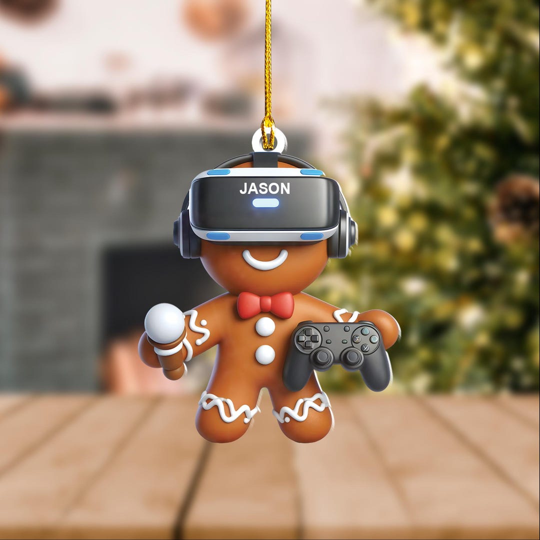 Personalized Gamer Gingerbread Ornament, VR Headset Christmas Gift - Etsy