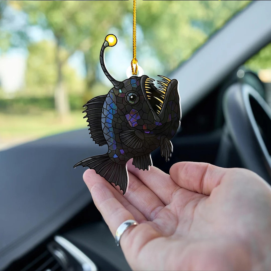 Angler Fish Car Ornament: Unique Sea Monster Decor - Etsy