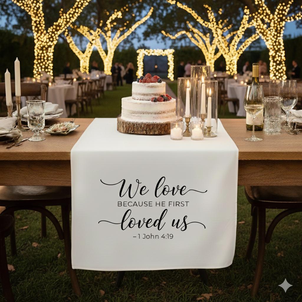 Custom Christian Wedding Table Sign: Bible Verse Reception Decor - Etsy