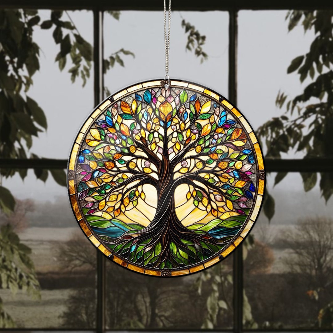 ACRYLIC Tree of Life Window Hanging, Tree of Life Gift, Meaningful Gift ...