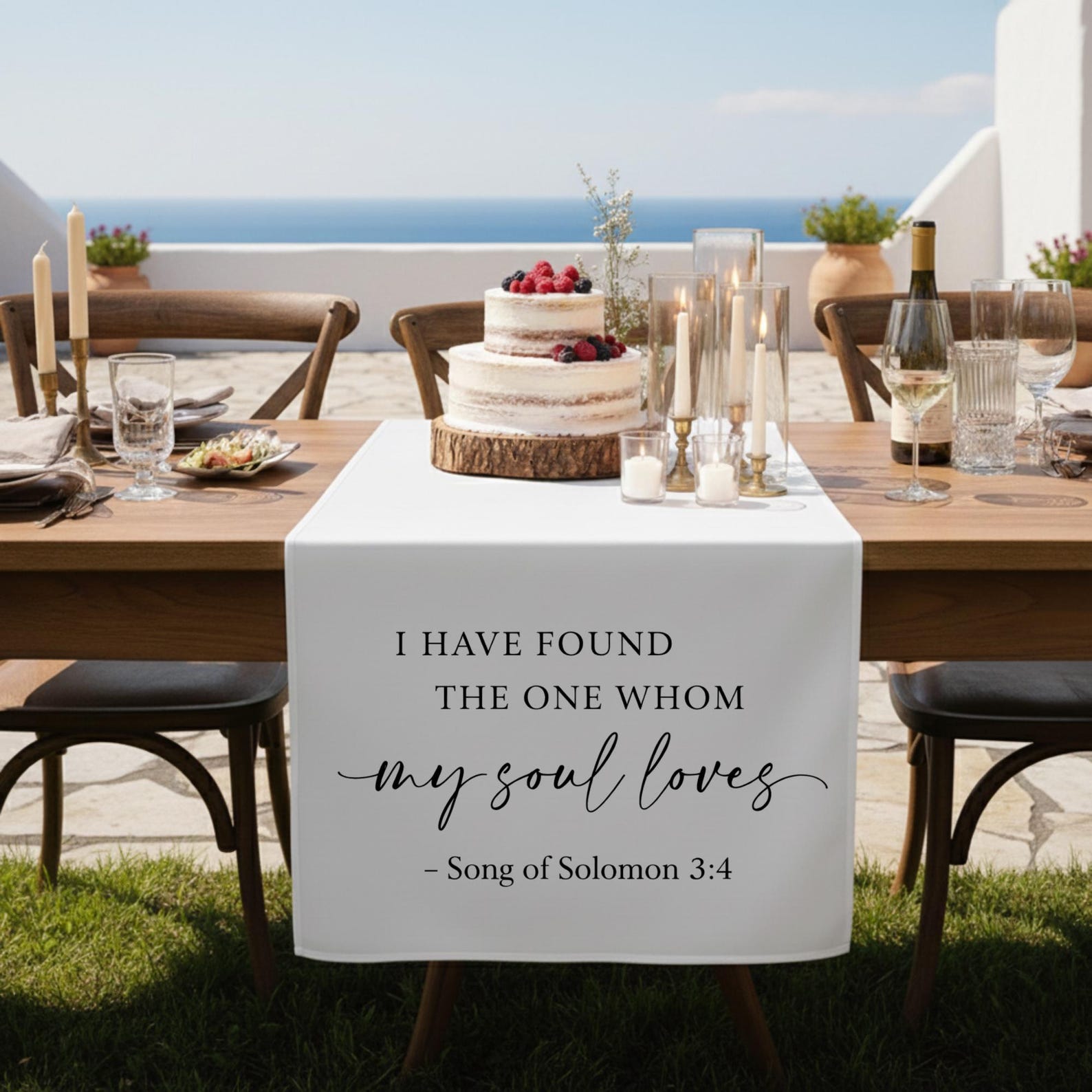 Christian Wedding Table Sign: Bible Verse Reception Decor - Etsy