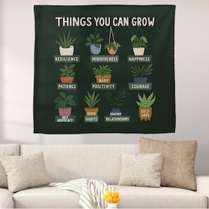 Things You Can Grow Tapestry: Mental Health Decor, Therapy Office ...