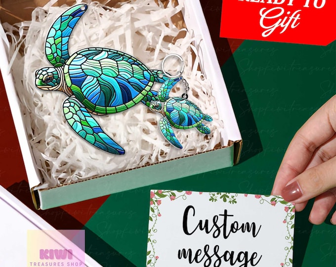 Sea Turtle Gift Box, Shell Gift for Her, Water Bottle, Sea Turtle Gift ...