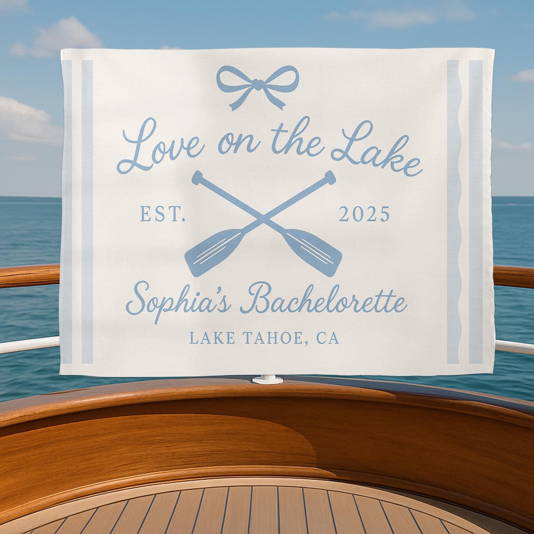 Custom Lake Bachelorette Banner: Nautical Bridal Shower Tapestry - Etsy