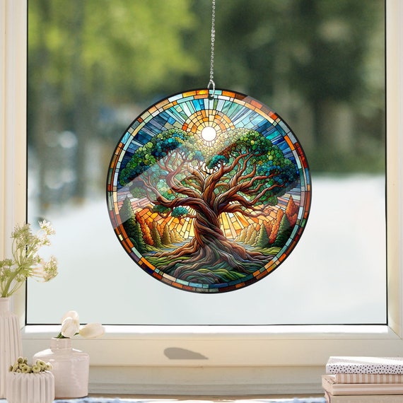 Faux Stained Glass Window Panels Stained Glass Inspired Decorative