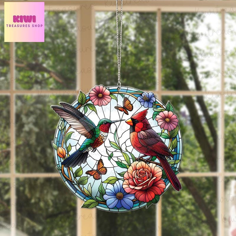 Cardinal and Hummingbirds - Etsy