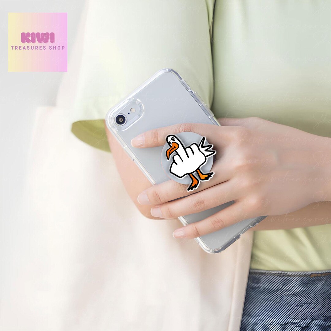 Funny Seagull Middle Finger Phone Grip, Adult Humor Phone Holder ...