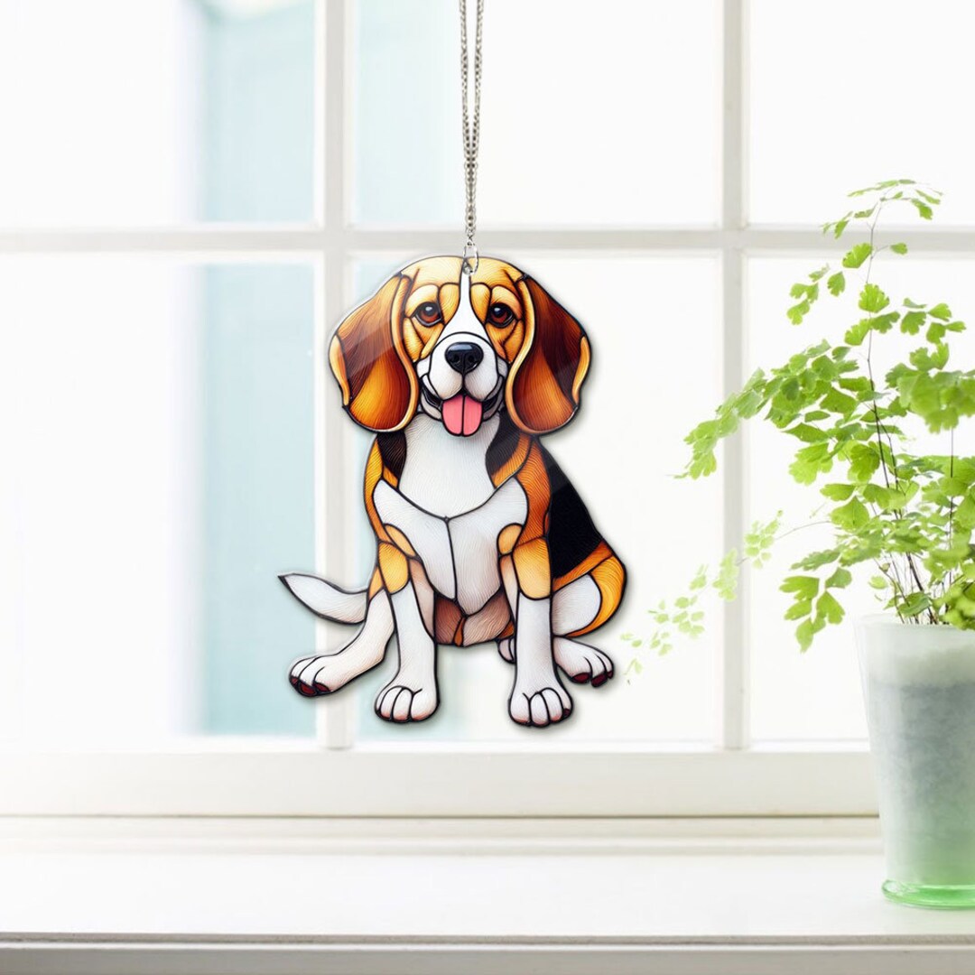Beagles Acrylic Window Hangings, Beagles Home Decor, Beagle Gift, Gift for Dog Lover, Dog Owners ...