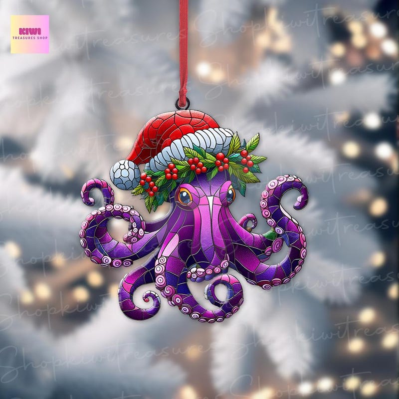 Octopus Ornament - Etsy
