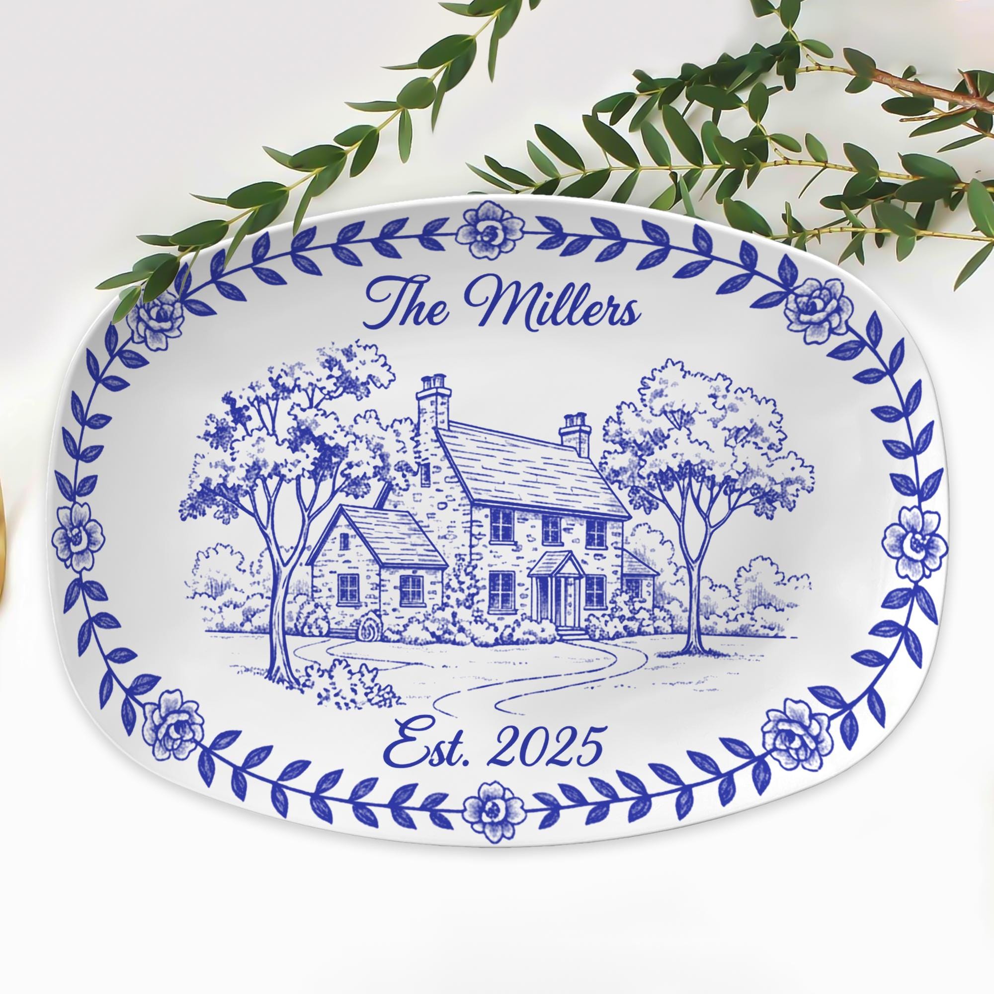 Custom House Platter: Personalized Chinoiserie Style Plate - DECOR Only ...