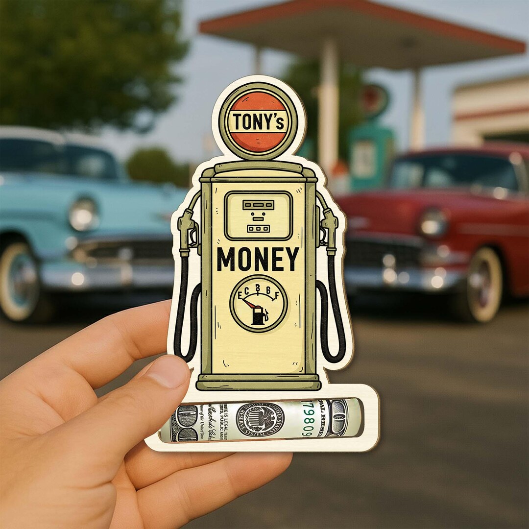 Personalized Fuel Pump Money Card: Funny Gas Station Gift - Etsy