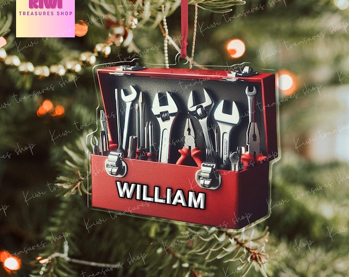 Mechanic Tool Box Ornament, Christmas Tree Mechanic Repair Shop Decor ...