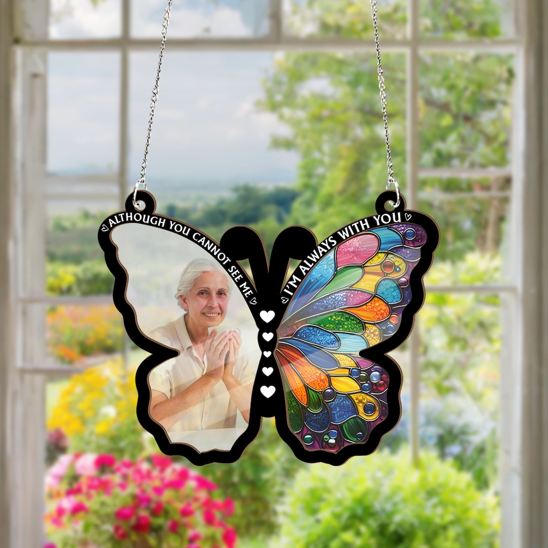 Personalized Photo Butterfly Memorial Ornament: Sympathy Gift - Etsy