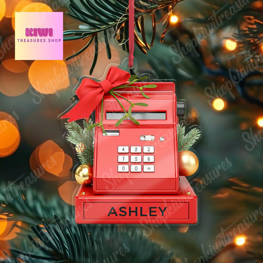 Personalized Cash Register Machine 2D FLAT Ornament Decor, Cashier ...