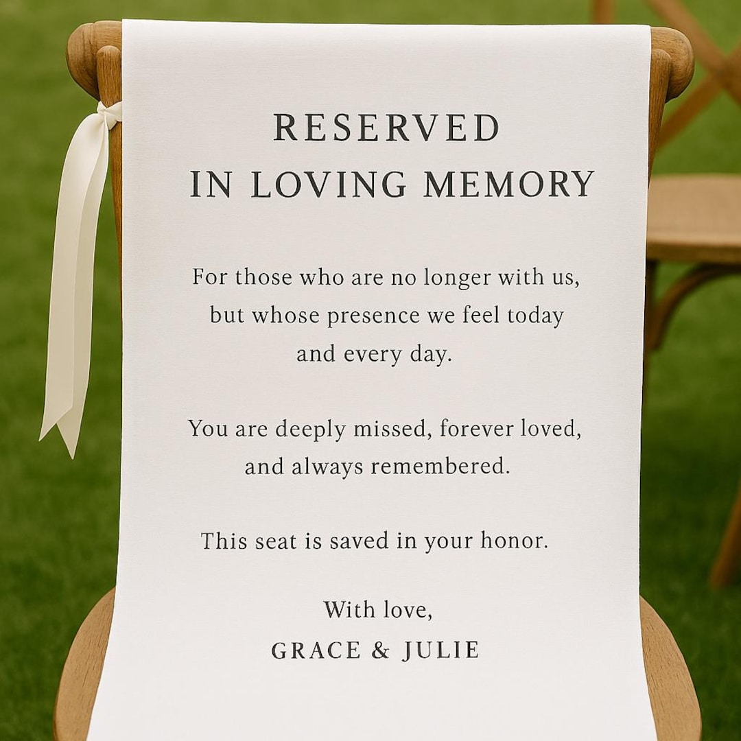 In Loving Memory Wedding Banner: Personalized Memorial Ceremony Cotton ...