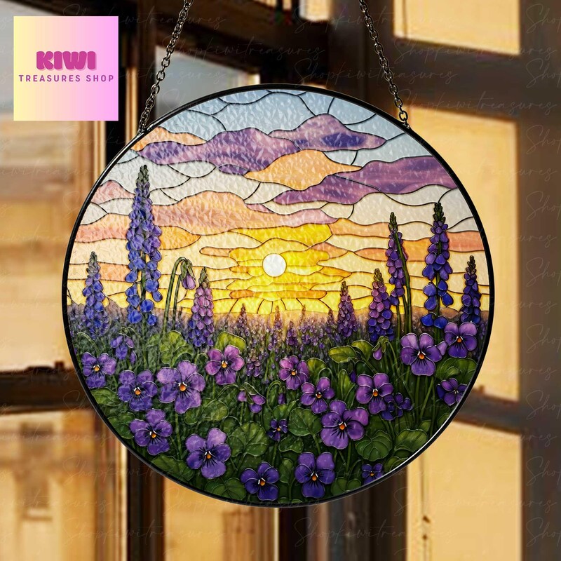Violet Stained Glass - Etsy