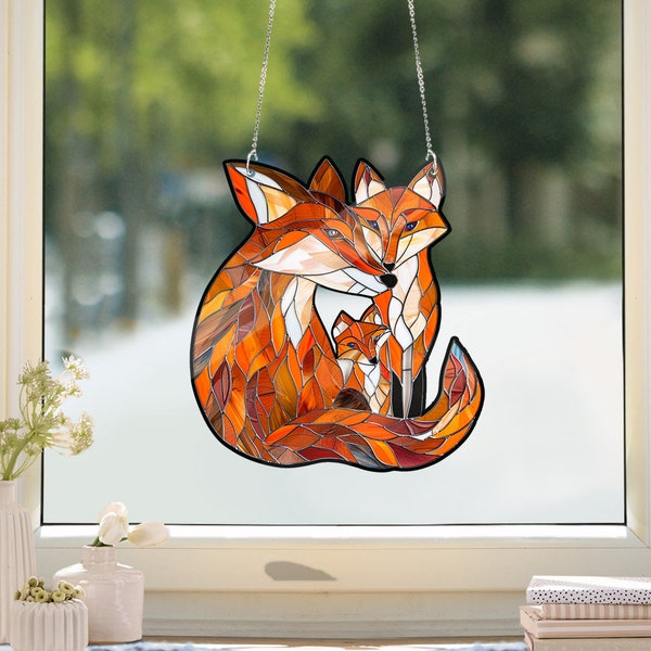 Stained Glass Fox - Etsy